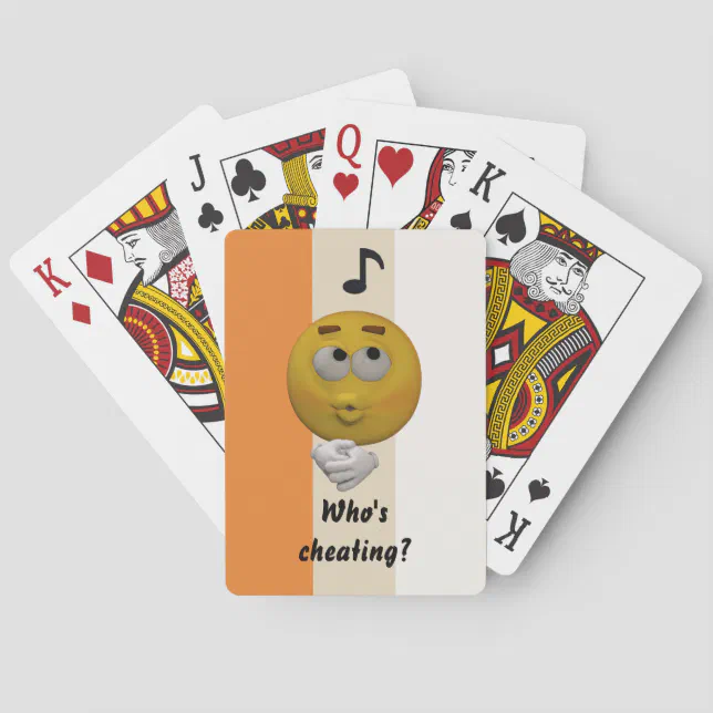 Cheating Emoticon Playing cards Template | Zazzle