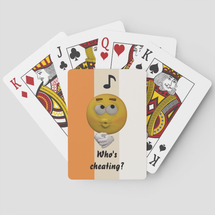 Cheating Emoticon Playing cards Template | Zazzle.com