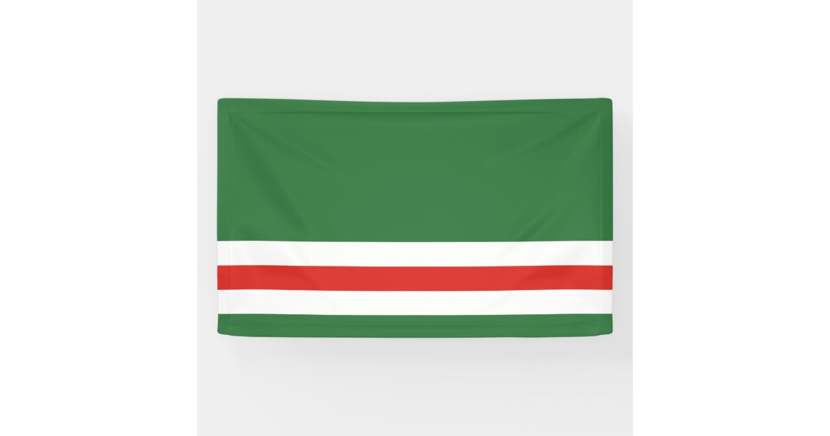 Chechen Republic of Ichkeria flag Banner | Zazzle