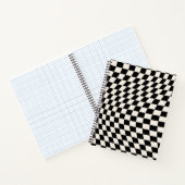 Check Black And Cream White Pattern Checkerboard Notebook | Zazzle