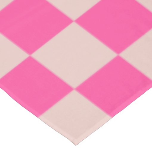 Check Coral Pink Checkered Pattern Checkerboard Tablecloth | Zazzle