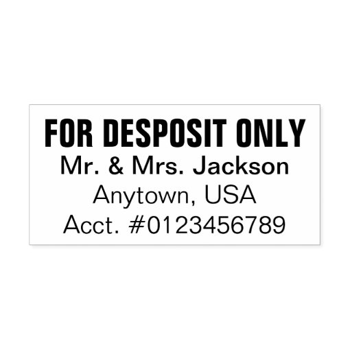 Check Endorsement Self-inking Stamp | Zazzle