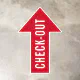 Check Out Directional Arrow Red Floor Decals | Zazzle