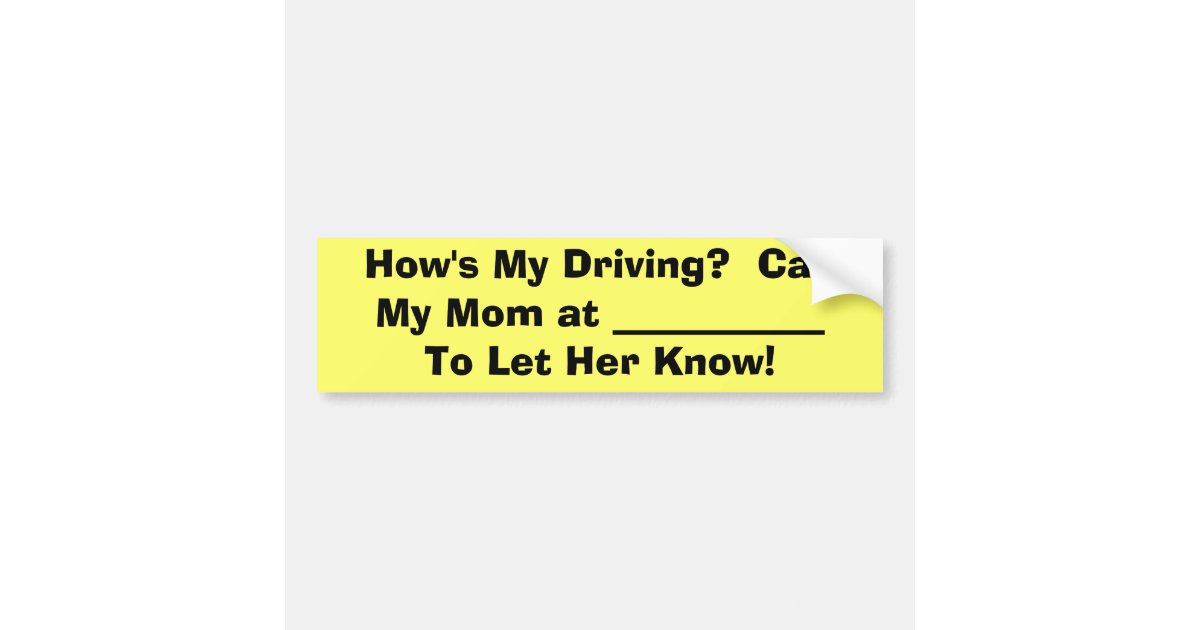 Check out my driving Mom! Bumper Sticker | Zazzle