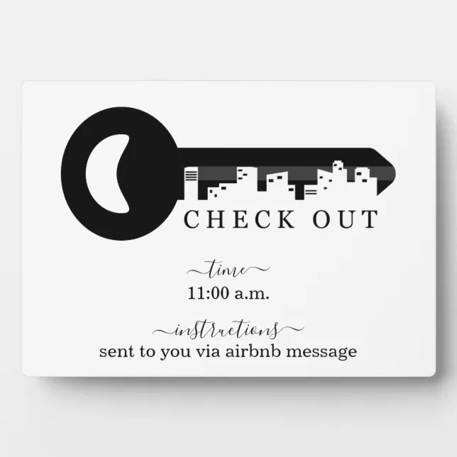 Check Out Time Sign Plaque | Zazzle