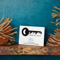 Check Out Time Sign Plaque | Zazzle