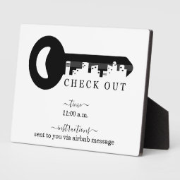 Check Out Time Sign Plaque | Zazzle