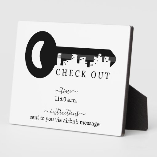 Check Out Time Sign Plaque | Zazzle