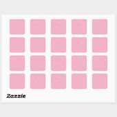 Check Pattern Peach And Pink Preppy Checkerboard Square Sticker | Zazzle