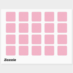 Check Pattern Peach And Pink Preppy Checkerboard Square Sticker | Zazzle