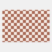 Check Rust Checkered Terracotta Checkerboard Wrapping Paper Sheets | Zazzle