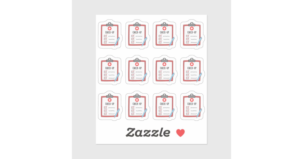 Check Up Doctor Visit Healthcare Reminder Planner Sticker | Zazzle