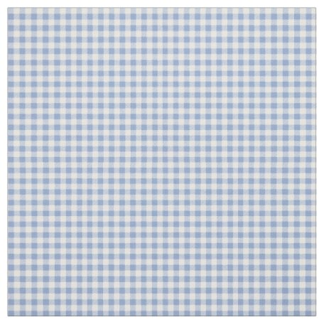 Classic Blue Gingham Pattern Fabric | Zazzle