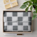 Checked Checkerboard Black and White Decoupage Tissue Paper | Zazzle