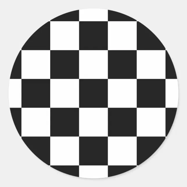 Checked Sticker | Zazzle