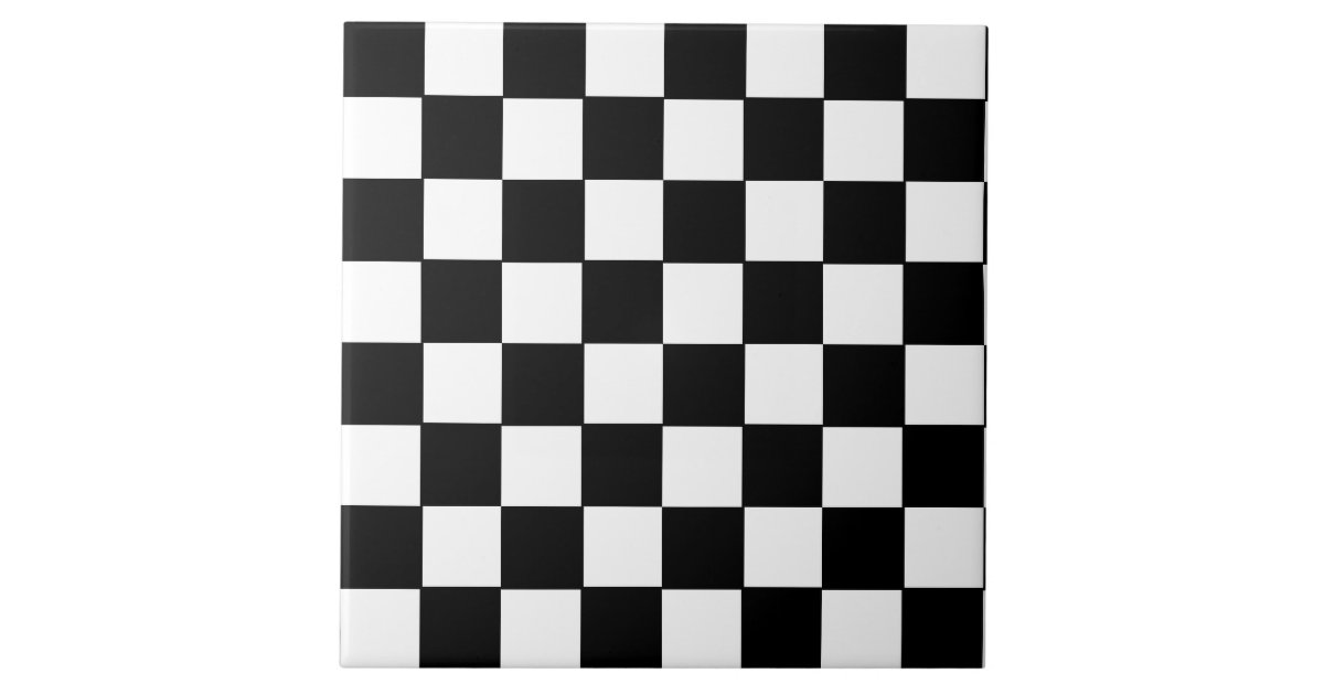 Checker Board Ceramic Tile | Zazzle