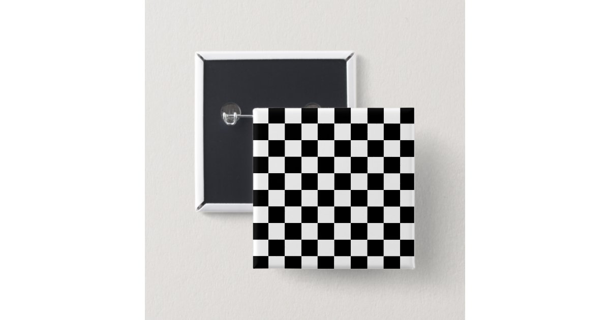 Checker Flag Button | Zazzle