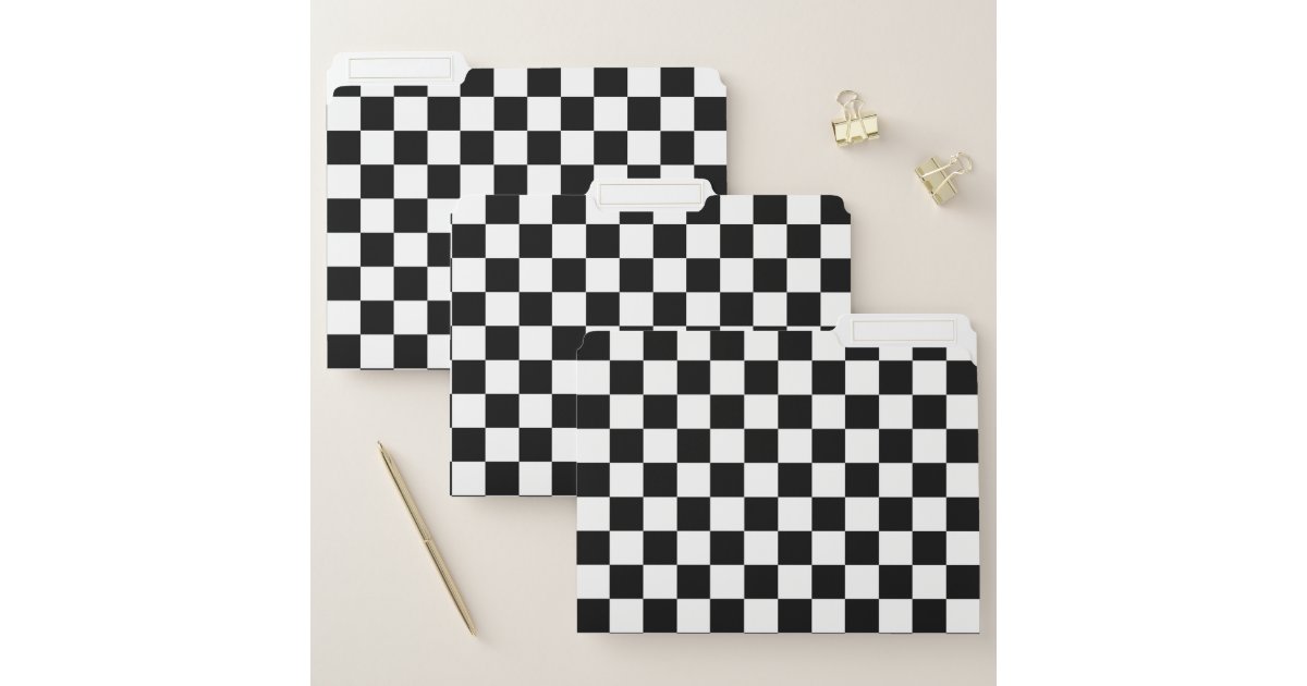 Checker Flag File Folder | Zazzle