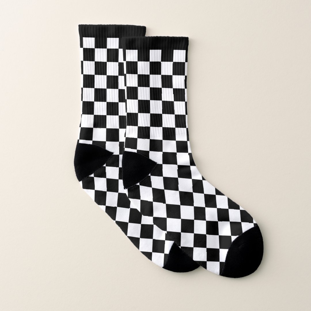 Checker Flag Socks | Zazzle