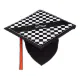 Checker Race Flag Year Graduation Cap Topper | Zazzle