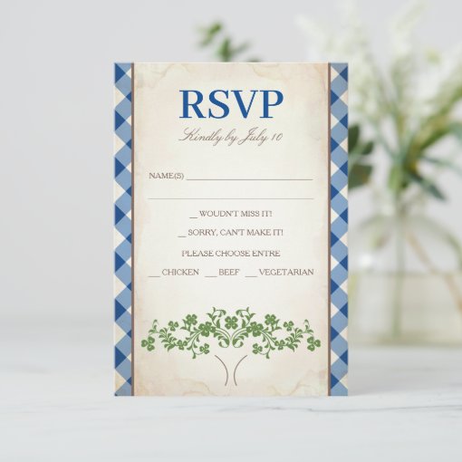Checker Tablecloth RSVP Invitation | Zazzle
