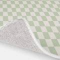 Checkerboard Pastel Green Checkered Sage Check Rug | Zazzle