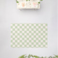 Checkerboard Pastel Green Checkered Sage Check Rug | Zazzle