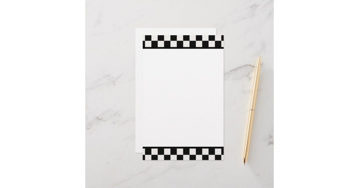 Checkerboard Stationery | Zazzle