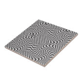 Checkerboard Warp Ceramic Tile | Zazzle