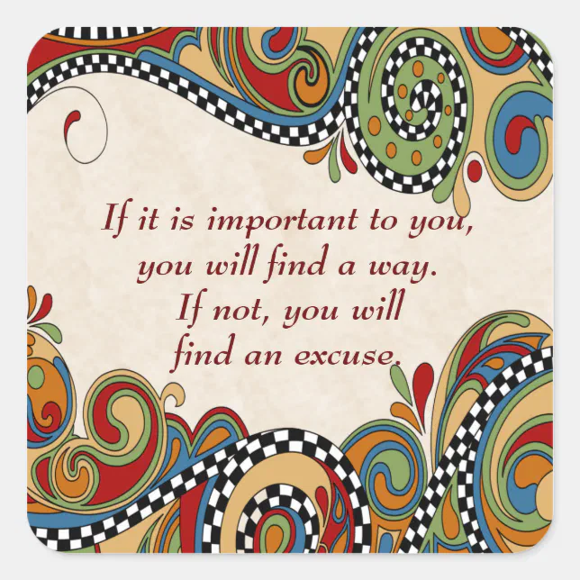 Checkerboard Whimsy Affirmation Stickers | Zazzle