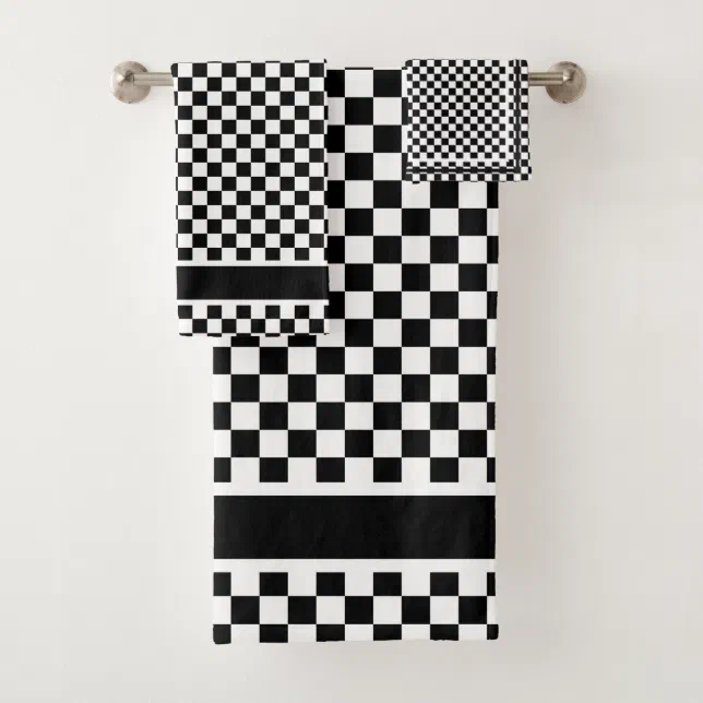 Checkered Bath Towel Set | Zazzle