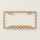 Checkered Beige and Brown License Plate Frame | Zazzle