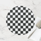 Checkered Black and White Cake Stand | Zazzle