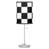 Checkered Black and White Table Lamp | Zazzle