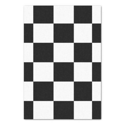 Checkered Black and White Tissue Paper | Zazzle