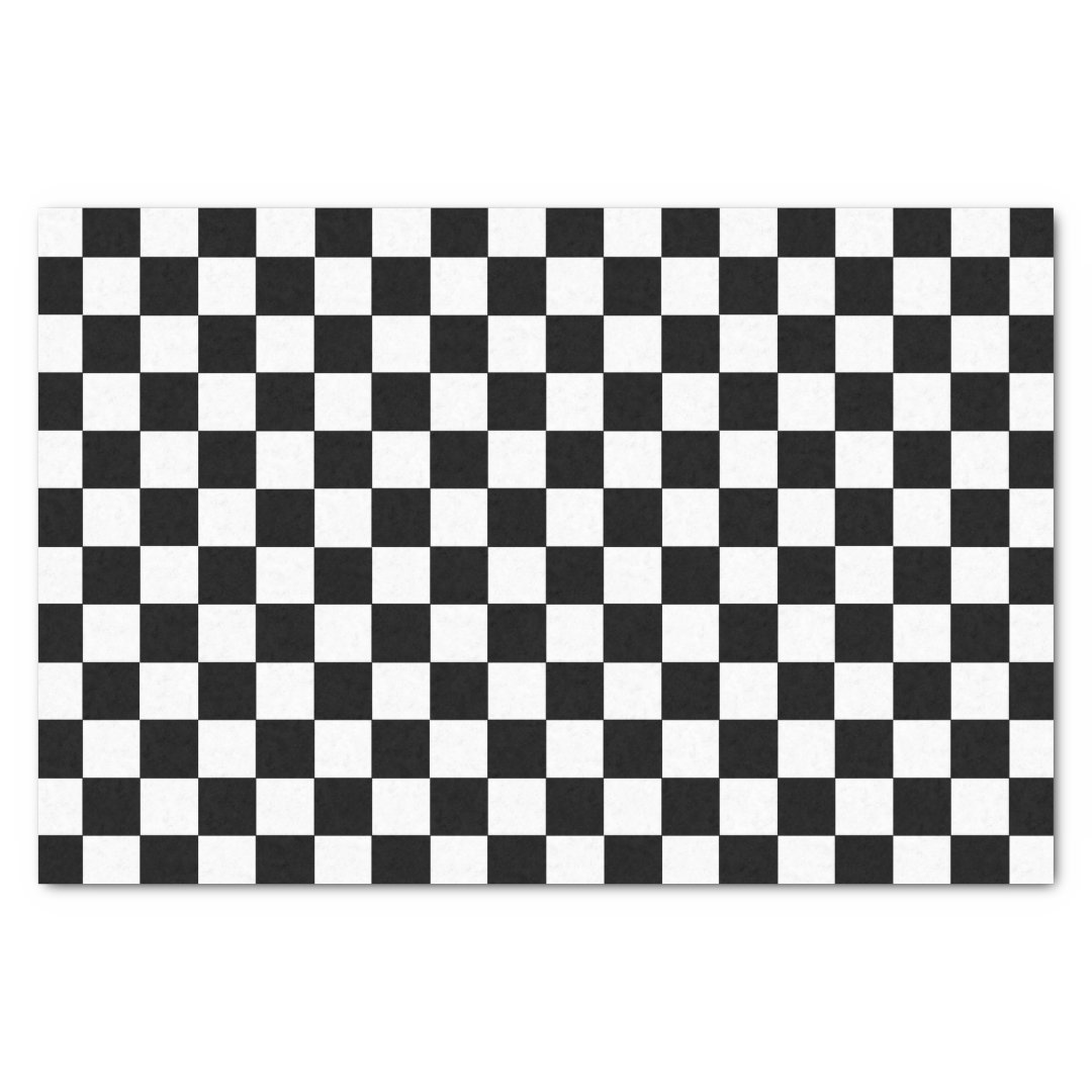Checkered Black and White Tissue Paper | Zazzle