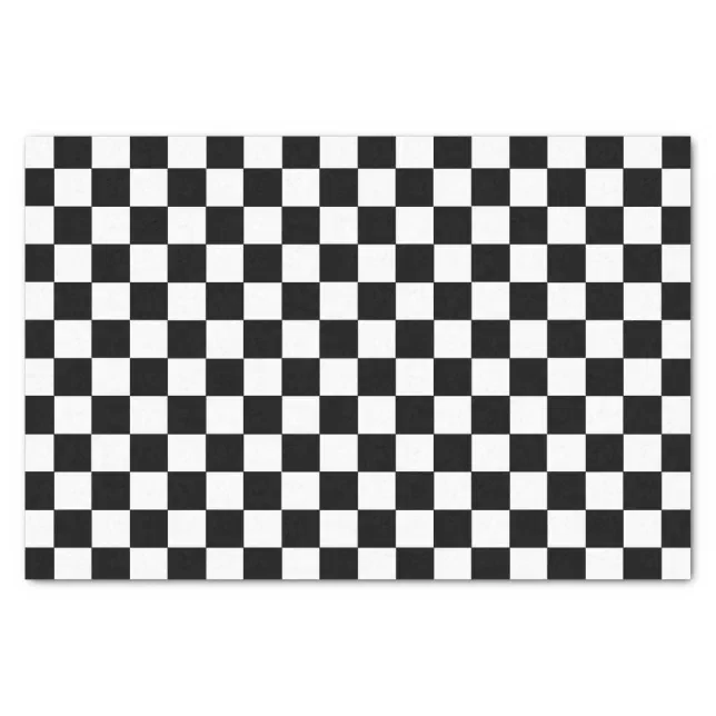 Checkered Black and White Tissue Paper | Zazzle