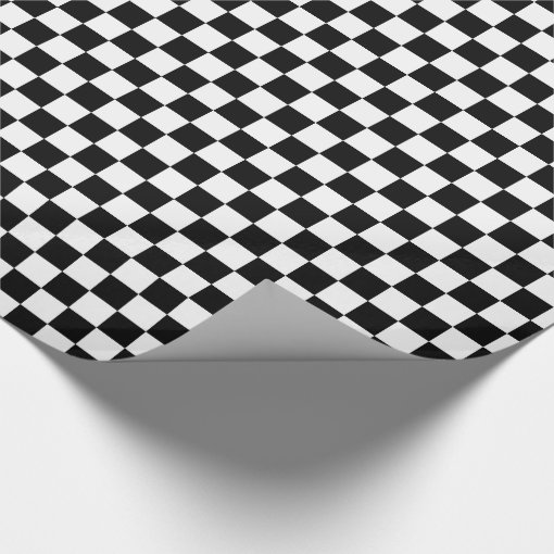 Checkered Black and White Wrapping Paper | Zazzle