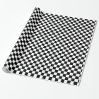 Black and White Checkered Squares Wrapping Paper | Zazzle.com