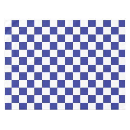 Checkered Blue and White Tablecloth | Zazzle