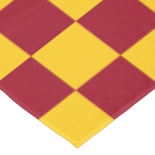 Checkered Burgundy and Gold Tablecloth | Zazzle