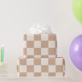 Checkered Caramel Brown Wrapping Paper | Zazzle