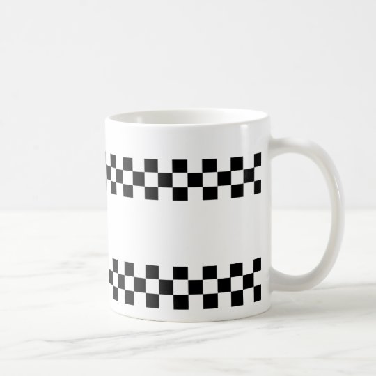 Checkered Checkers Black White Mug | Zazzle.com