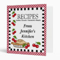 Checkered Country Red Recipe Cookbook 3 Ring Binder | Zazzle