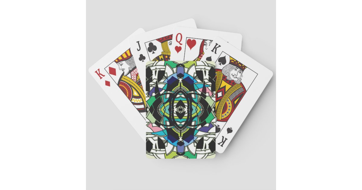 Checkered Design Poker Cards | Zazzle