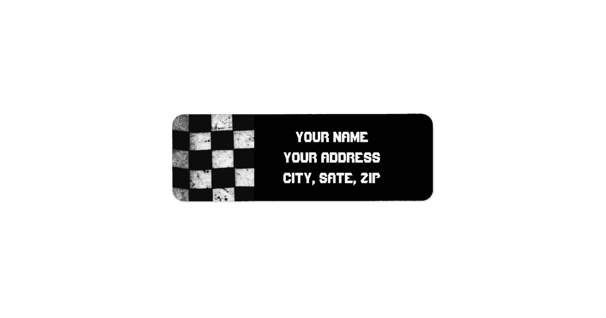 Checkered Flag Address Labels | Zazzle.com