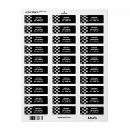 Checkered Flag Address Labels | Zazzle