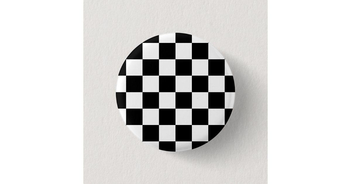 Checkered Flag Button | Zazzle