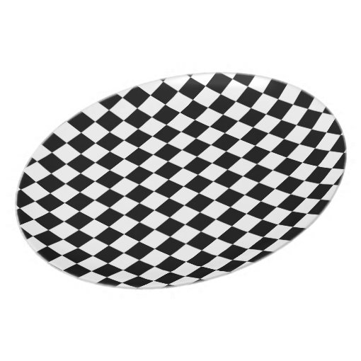 Checkered Flag Chess Checkers Board Checkerboard Dinner Plate | Zazzle