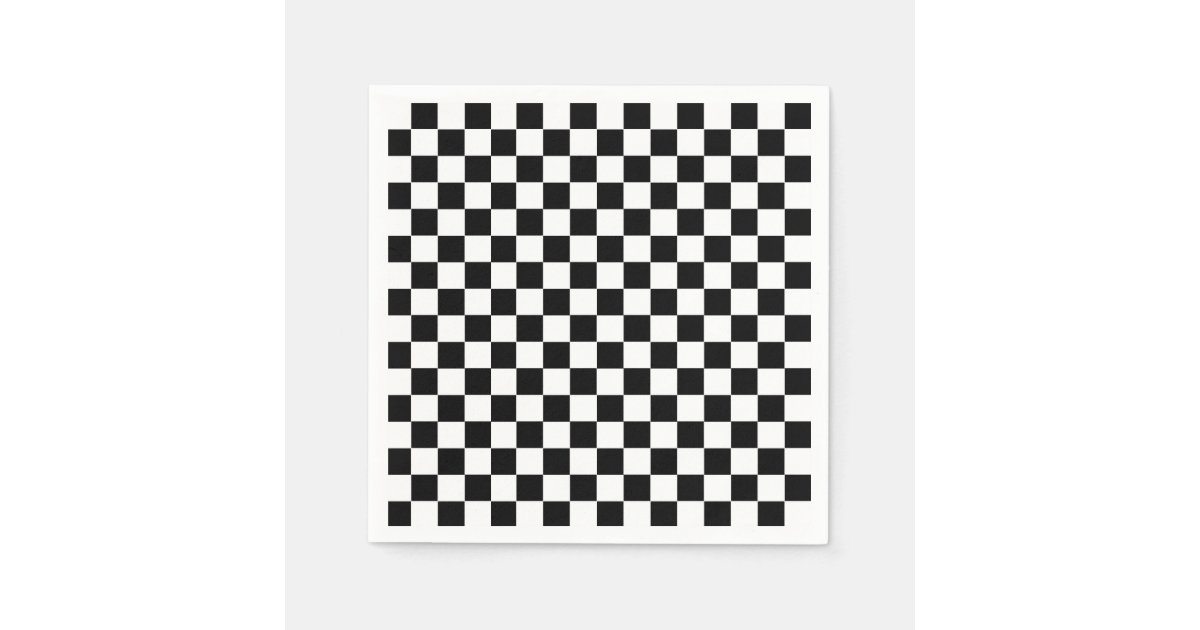 Checkered Flag Paper Napkins | Zazzle